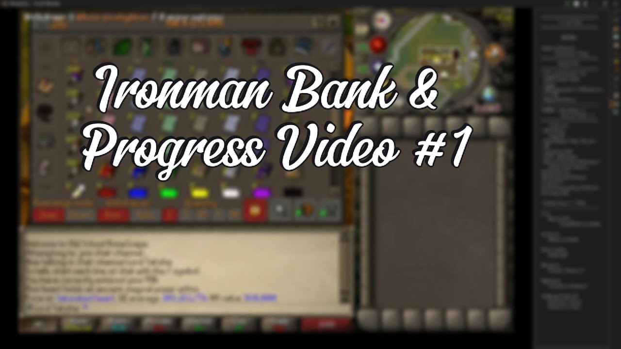 OSRS - Ironman - Progress Video #1 - Bank, Skills, and Goals moving ...