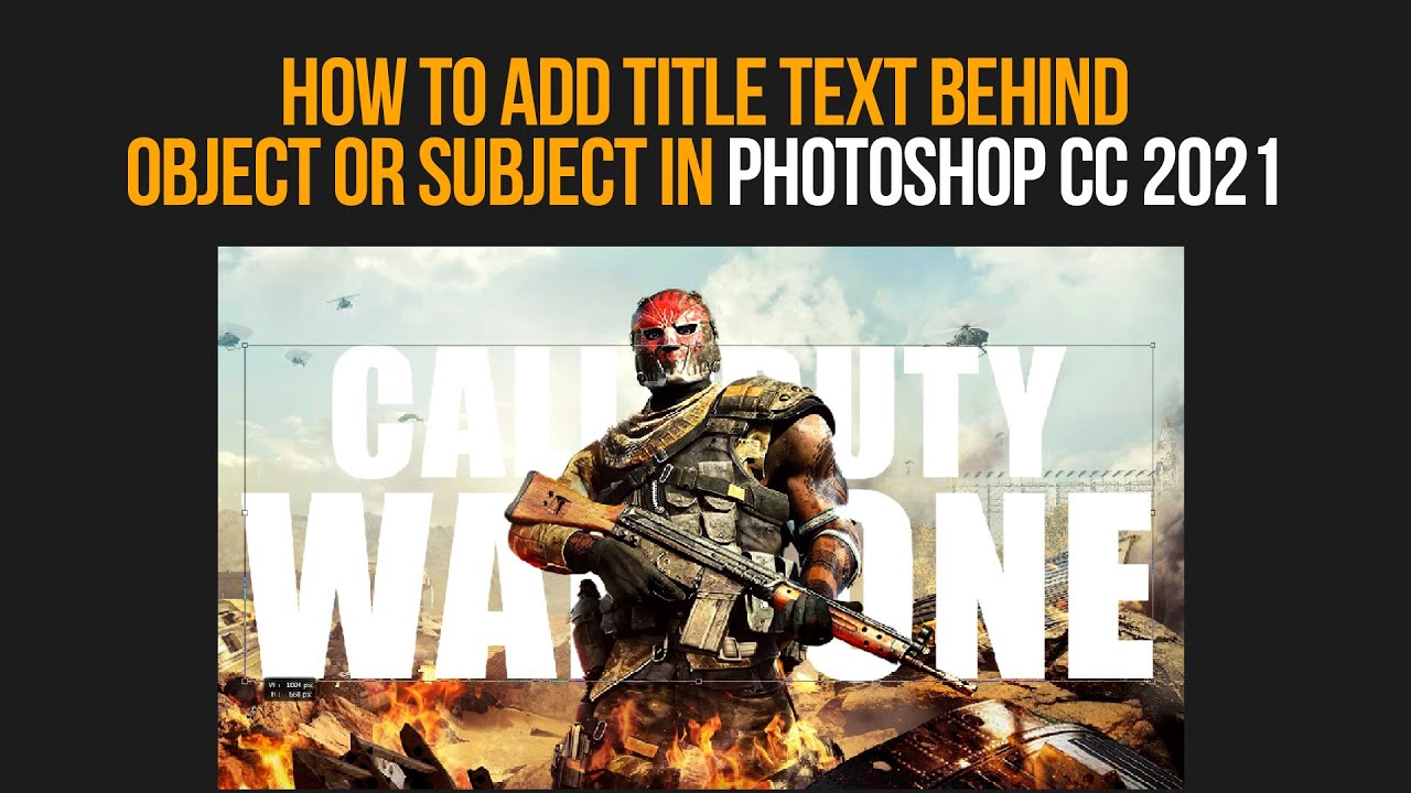 How to Add Title Text Behind Object or Subject in Photoshop CC 2021 ...
