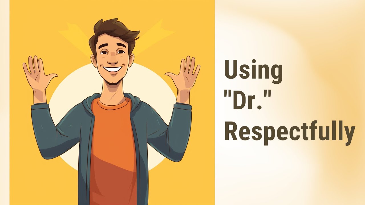 Respectfully Addressing Professionals: The Use of "Dr." - YouTube