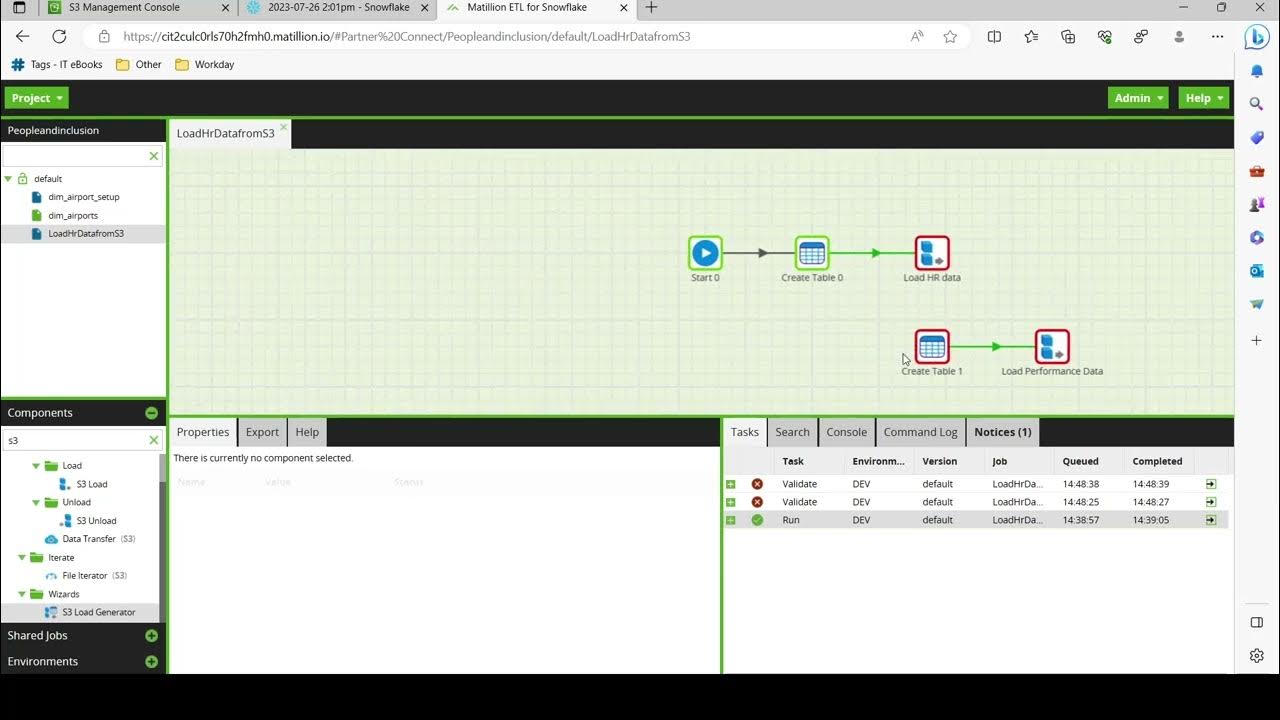 3. Load file from 2 s3 buckets at once in snowflake using matillion - YouTube