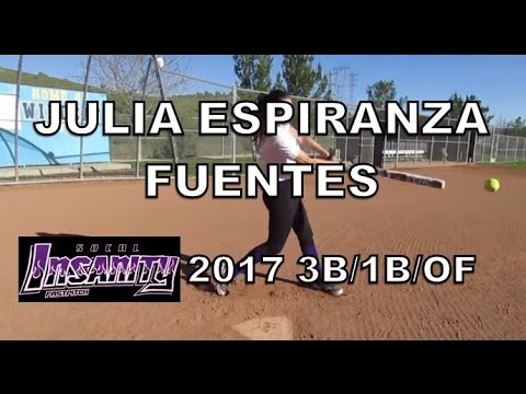 2017 3B/1B/OF Julia Esperanza Fuentes Softball Recruit/Skills Video ...