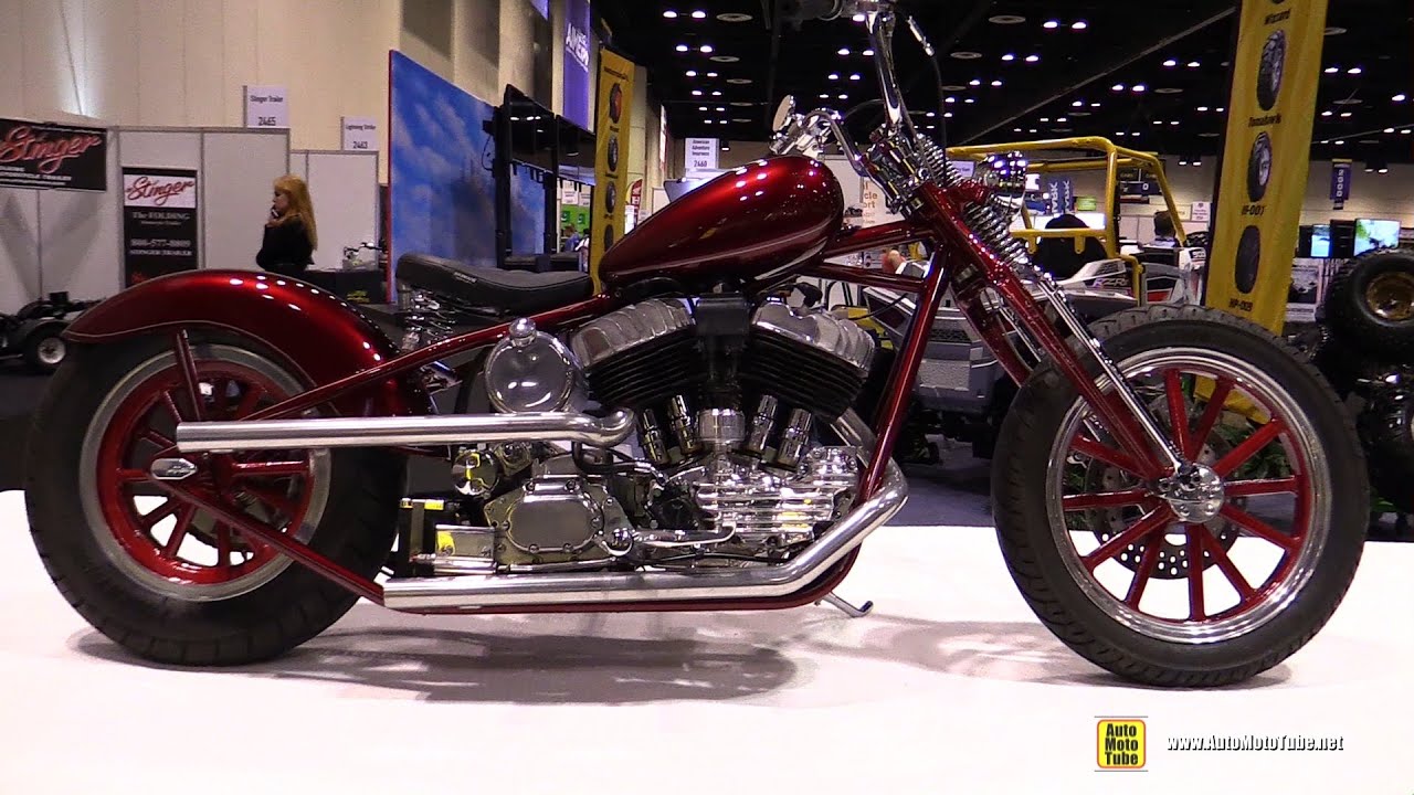 1948 Harley Davidson R Model Custom Bike - Walkaround - 2015 AIMExpo ...