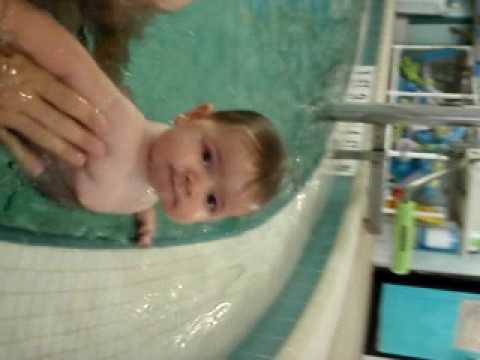 Drew's first swim lesson - video 3 - YouTube
