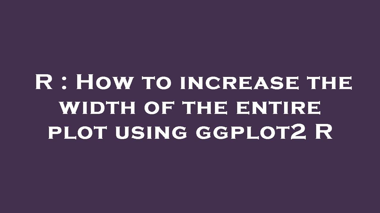 R How To Increase The Width Of The Entire Plot Using Ggplot2 R Youtube 1437