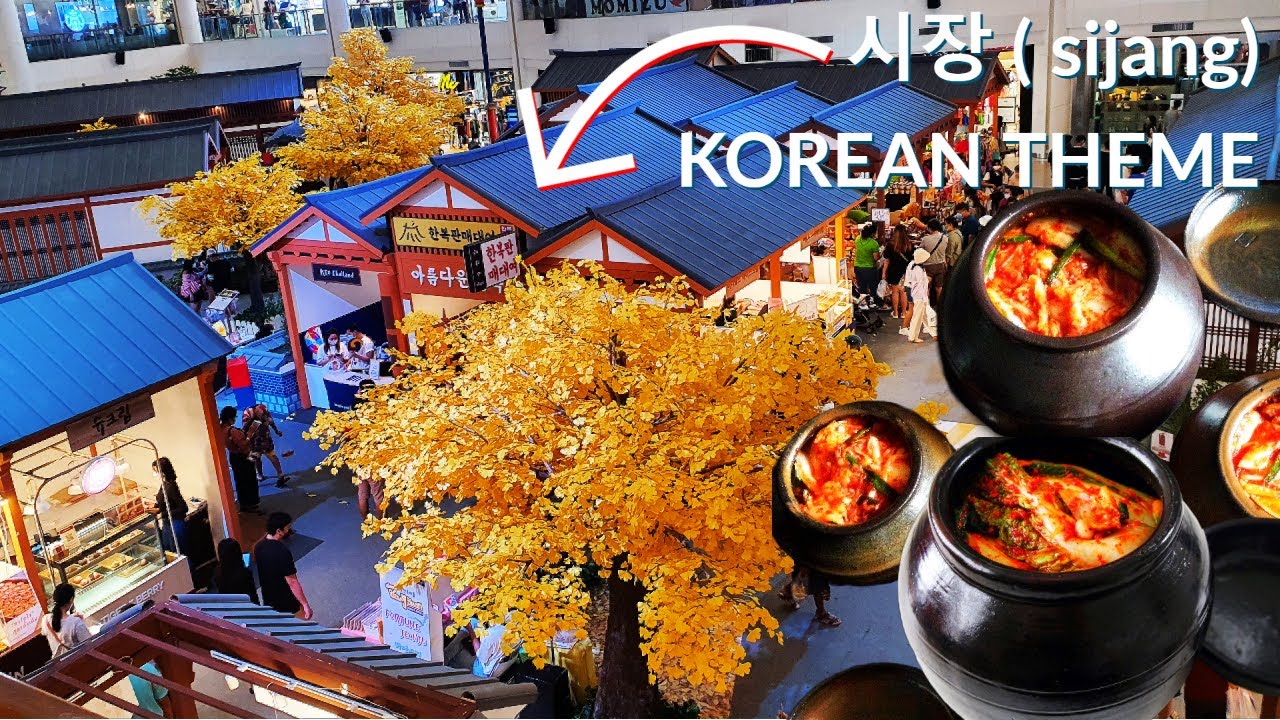 Inside A Korean Theme Market - YouTube