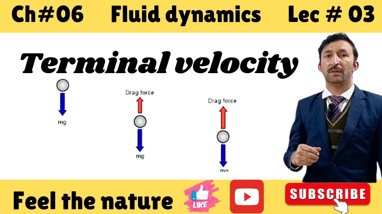 Terminal velocity class 11 physics | Ch 6 fluid dynamics || kpk board ...