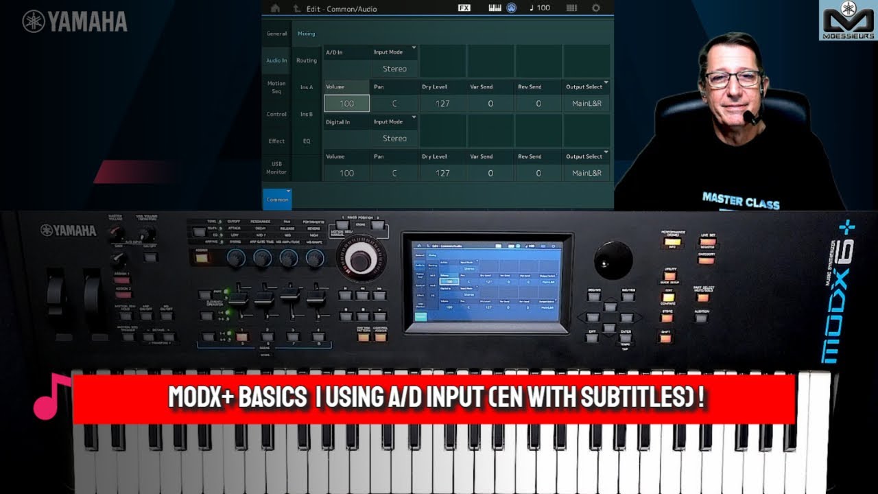 Yamaha MODX+ Basics | Using A/D Input (English with subtitles) - YouTube