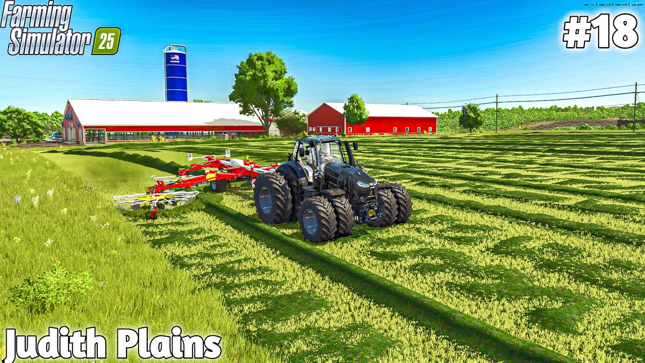 Forage Farming Alfalfa | Clover Baling | FS25 | Judith Plains Montana ...