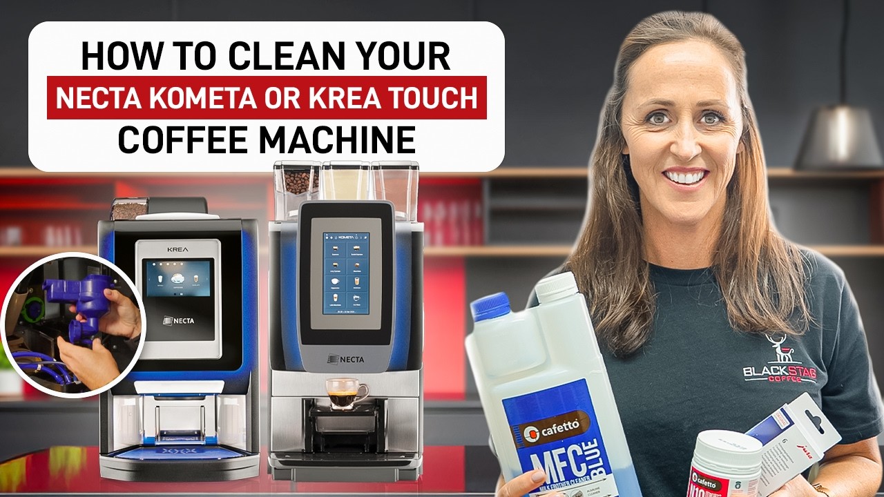 How to Clean your Necta Kometa Or Krea Touch Coffee Machine | BlackStag Coffee Machines - YouTube