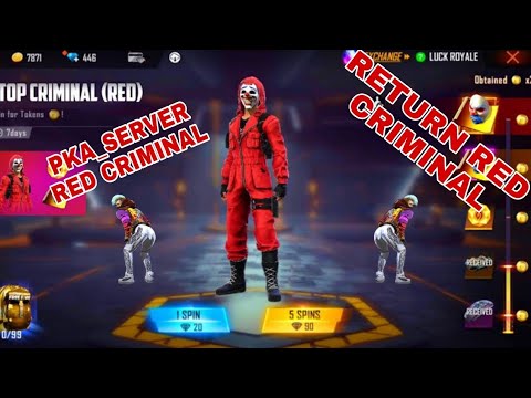 Return Red Criminal Bundles | Free Fire Top criminal incubator return ...