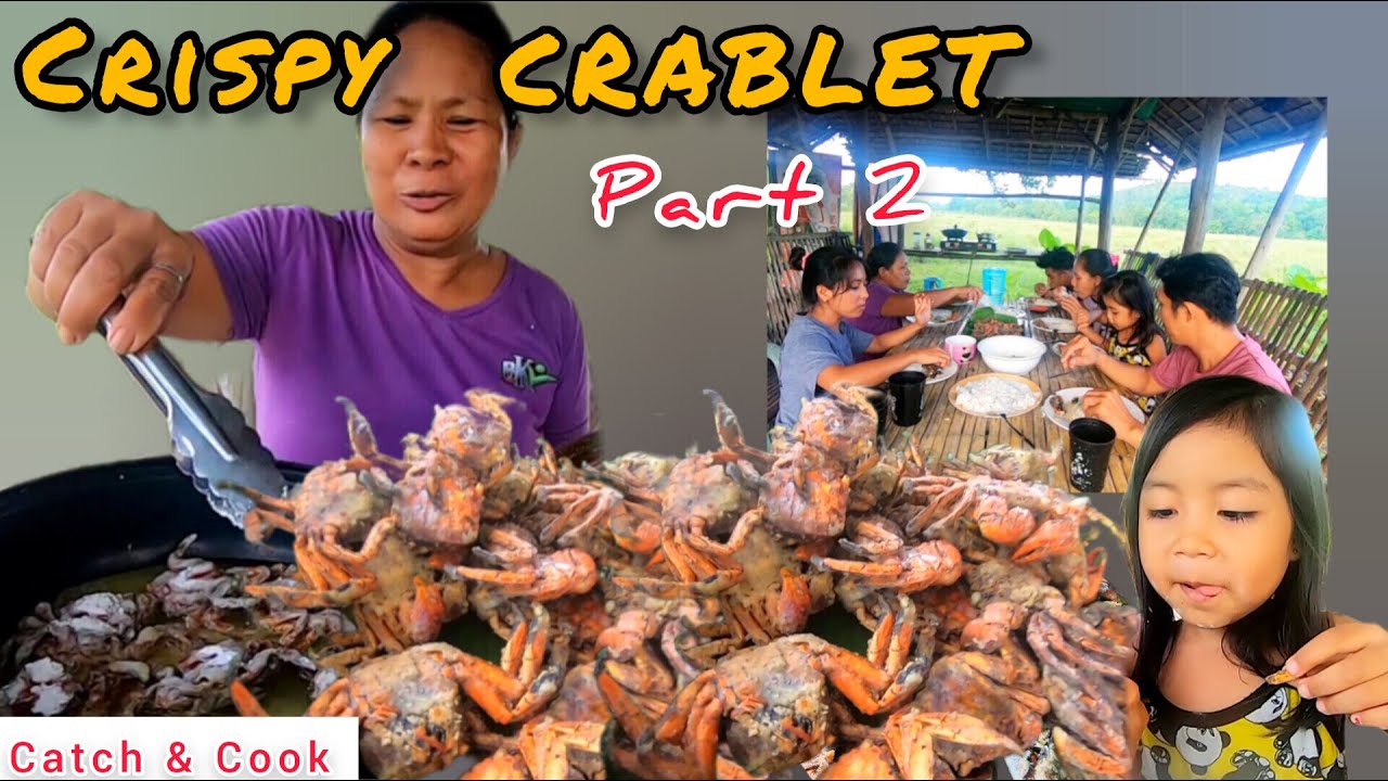340-Part2- Kayakap crab ginawa naming Crispy crablet | Catch and cook ...