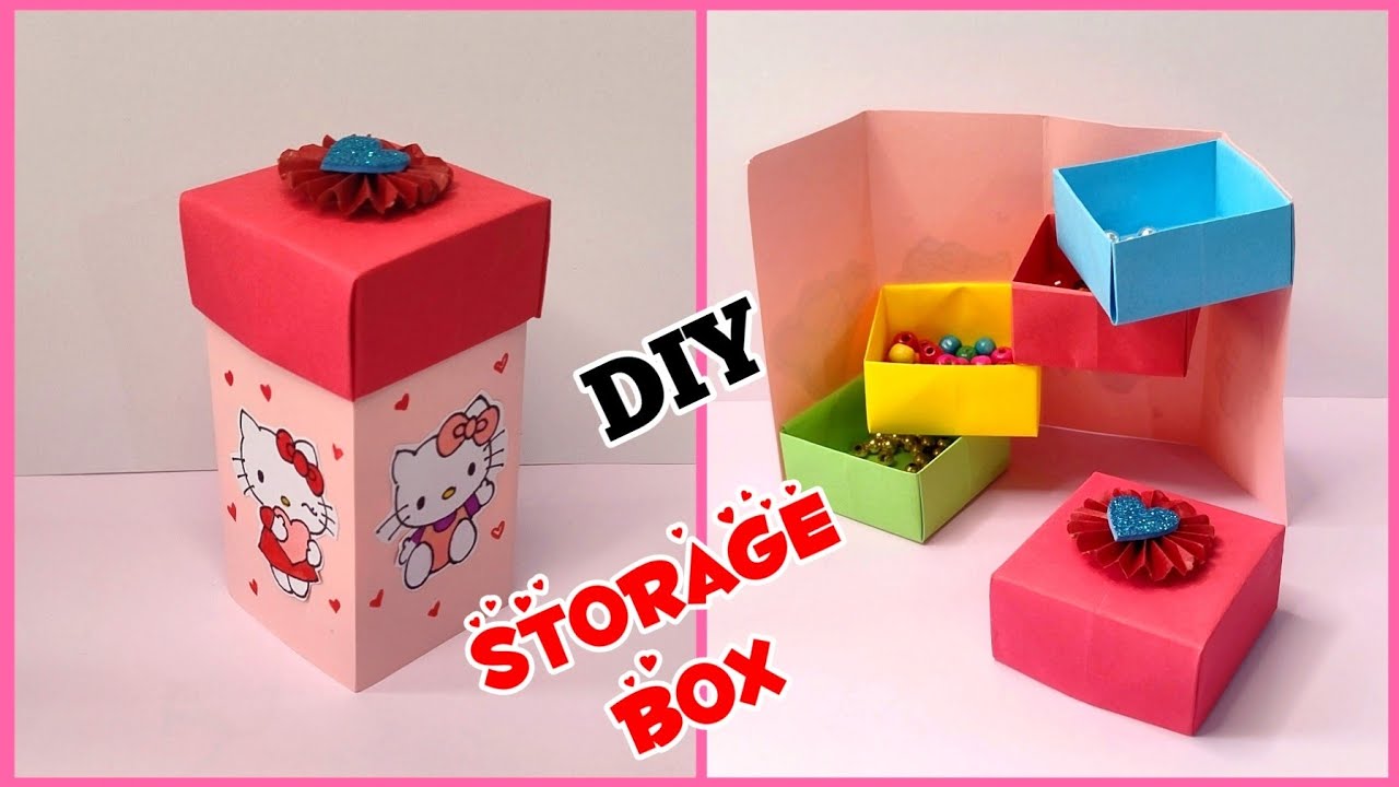 Paper Box DIY | Paper Storage Box | Origami Organizer DIY | Paper Gift ...