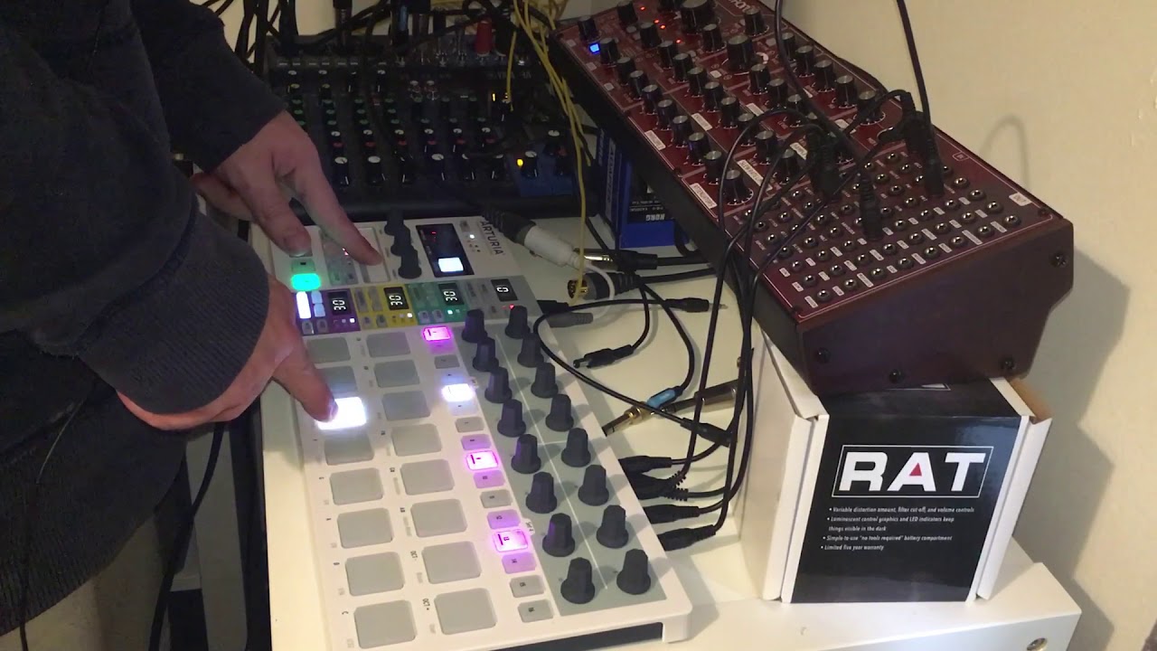 Behringer neutron in paraphonic mode with beatstep pro and volca beats ...