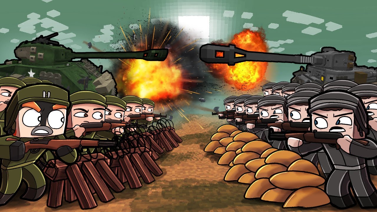 Allies vs Axis - WW2 Map Wars! (Minecraft) - YouTube