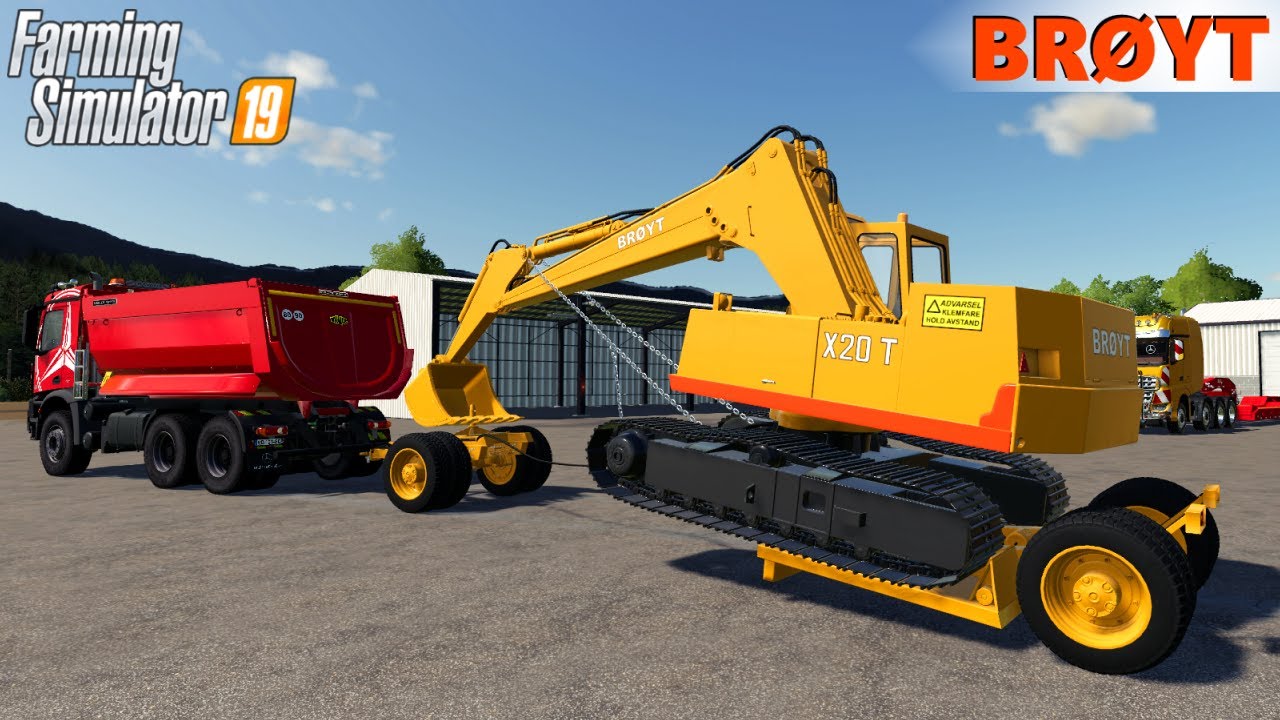 Farming Simulator 19 - BRØYT X20T Crawler Excavator And A Additional ...