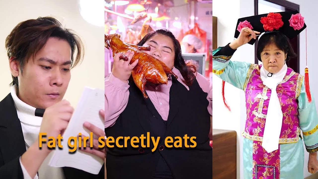 The genius fat girl secretly eats chicken legs and is caught by her devil mother! - YouTube