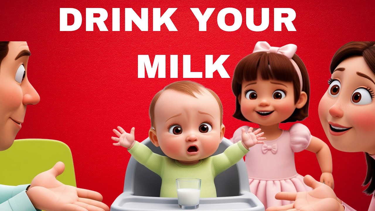 Drink Your Milk Healthy Habits Song for Kids Nursery Rhymes - YouTube