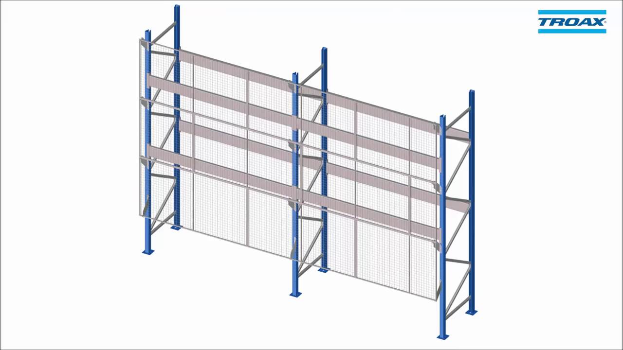 Troax Assembly Instruction Anti collapse System for Pallet rack - YouTube