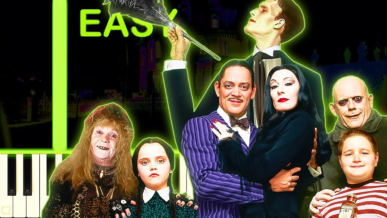THE ADDAMS FAMILY THEME - EASY Piano Tutorial - YouTube