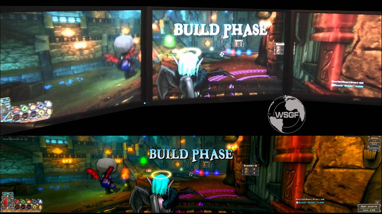 Dungeon Defenders Multi Monitor Eyefinity Surround Showcase - YouTube