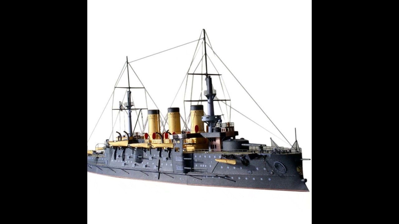 DIY Czar Russia Navy Oslabya Battleship Military Paper Ship Model Kits ...
