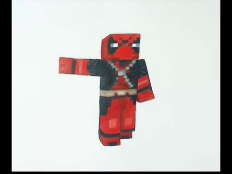 How to Draw/Paint Deadpool - Minecraft - YouTube