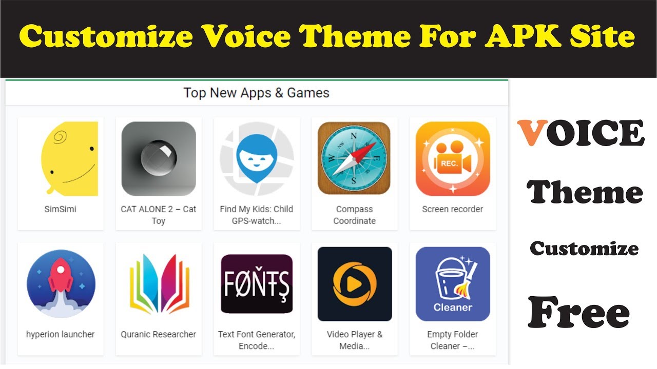 How To Customize Voice Theme For Apk Sites | Make Apk Site With Voice ...