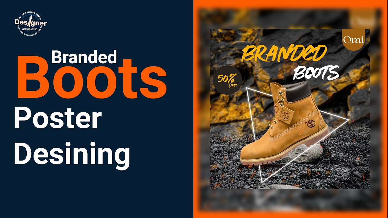 Boot Poster Making (Photoshop) Ad Poster Simple Poster - YouTube