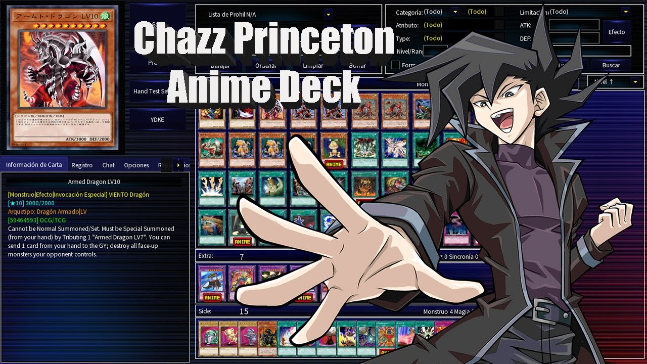 CHAZZ PRINCETON ANIME DECK | EDOPRO | Alexander Yuki - YouTube