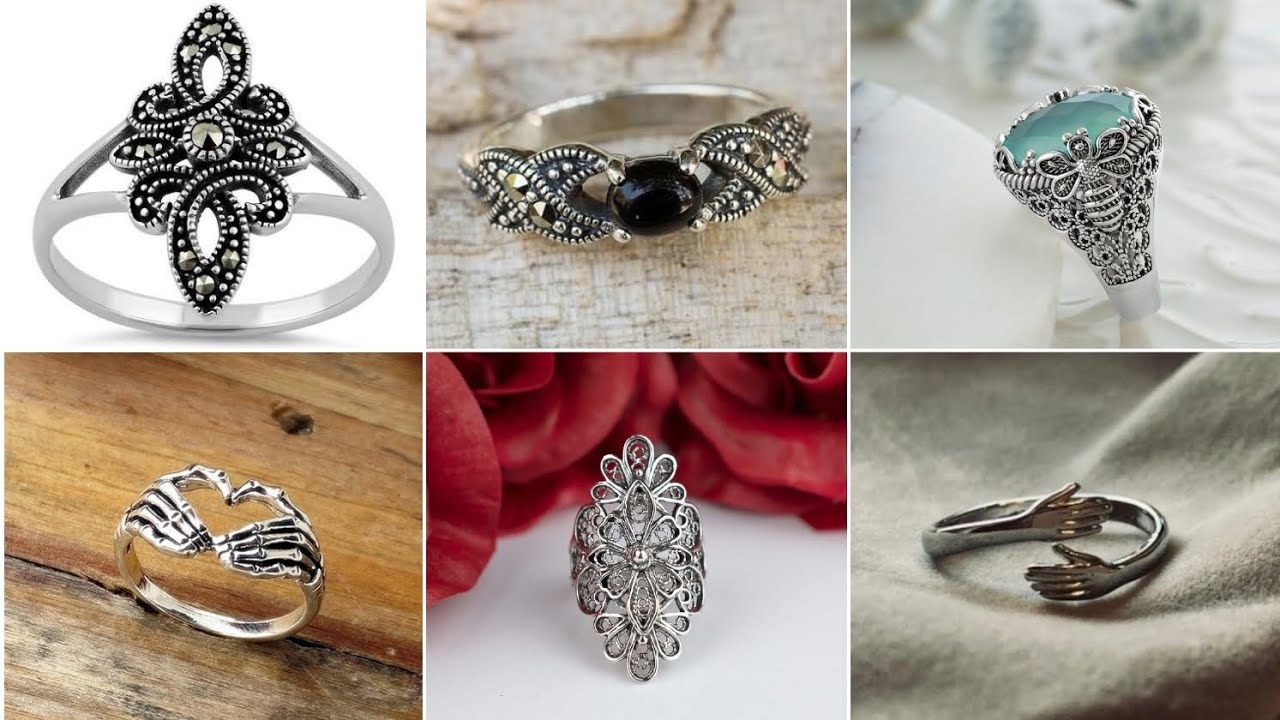 chandi ki anguthion k unique design | silver ring design | love rings ...