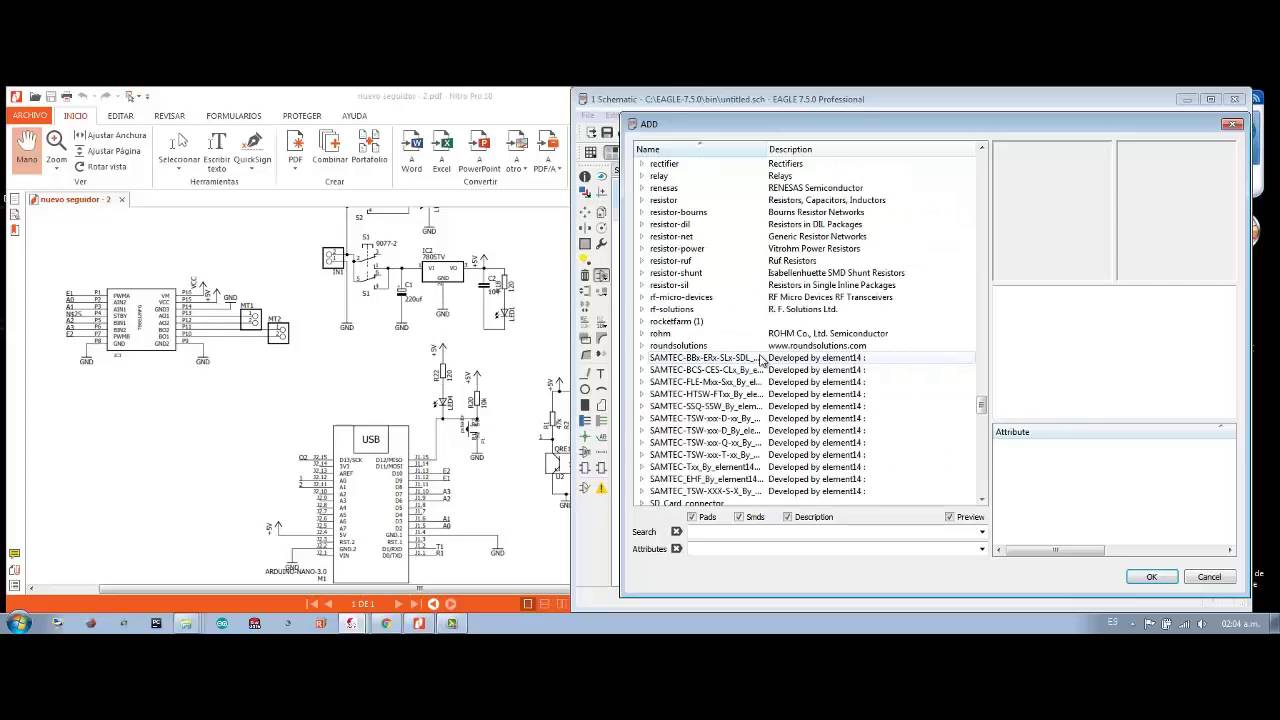 TUTORIAL EAGLE ... EMPEZANDO HACER ESQUEMATICO PART1 - YouTube