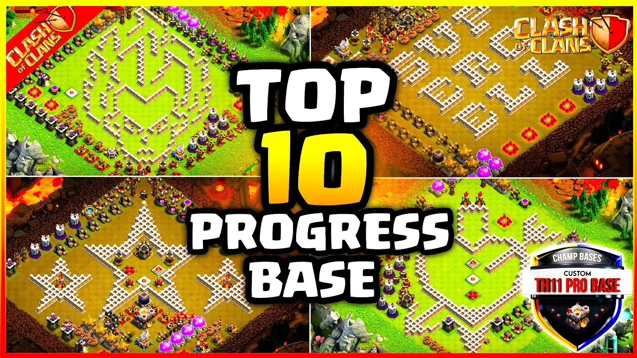 BEST TH11 PROGRESS BASE WITH LINK | TH11 FUN/HOME BASE | TH11 BASE ...