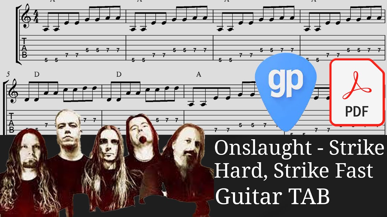 Onslaught - Strike Fast Strike Hard Guitar Tabs [TABS] - YouTube