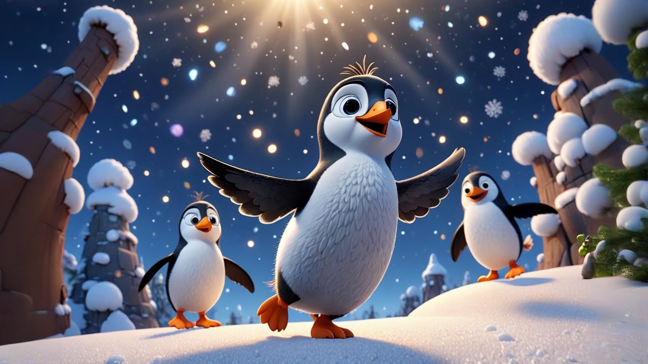 Five Little Penguins Learn to Fly | Fun Penguin Song for Kids ...