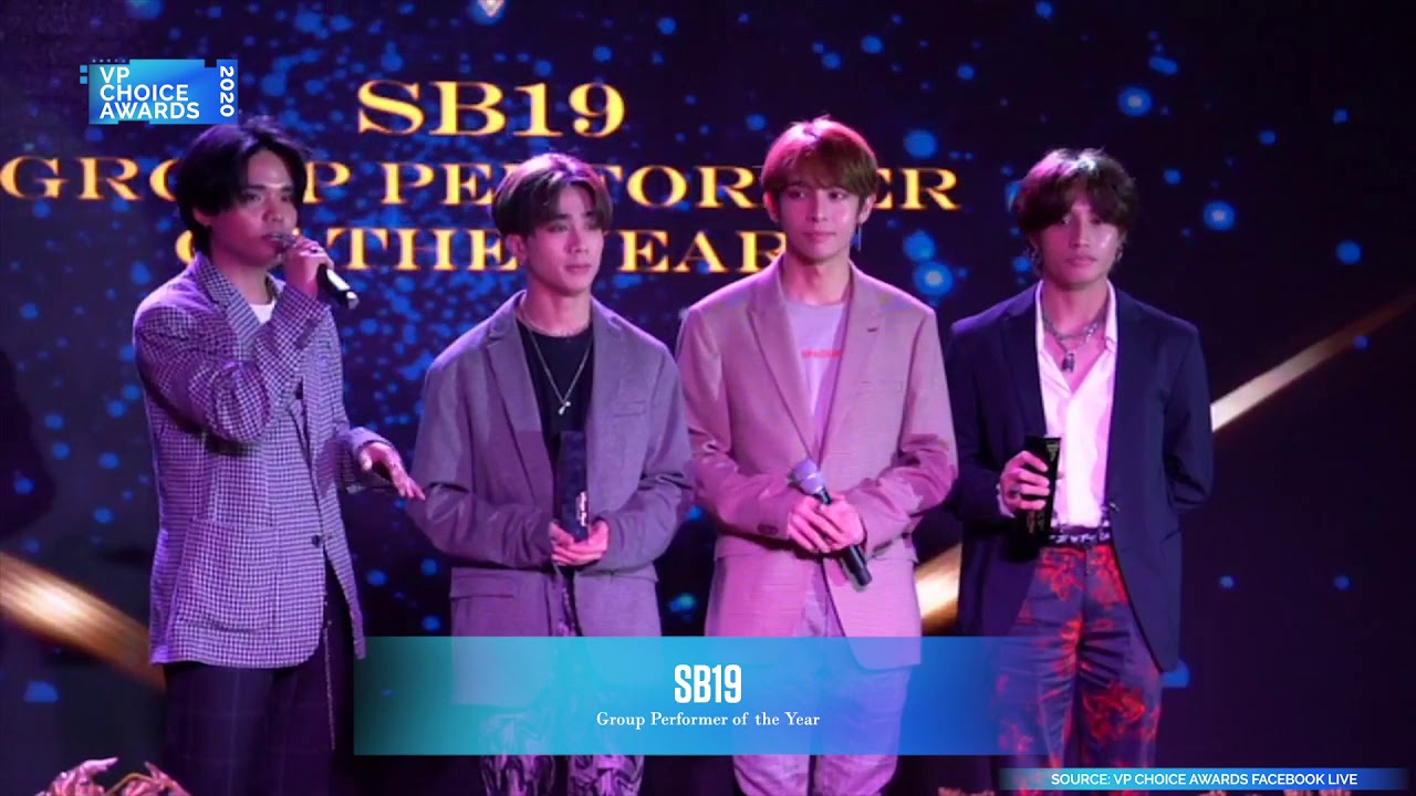 200123 SB19 Group Performer of the Year Award Acceptance Speech | VP ...
