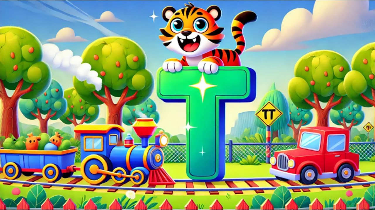 Sing Along with the Letter T 🐯🚂 | Tiger, Train, Tree & Truck Song - YouTube