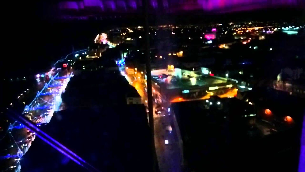 BLACKPOOL TOWER LIFT GOING UP TO THE TOP IN DARK - YouTube