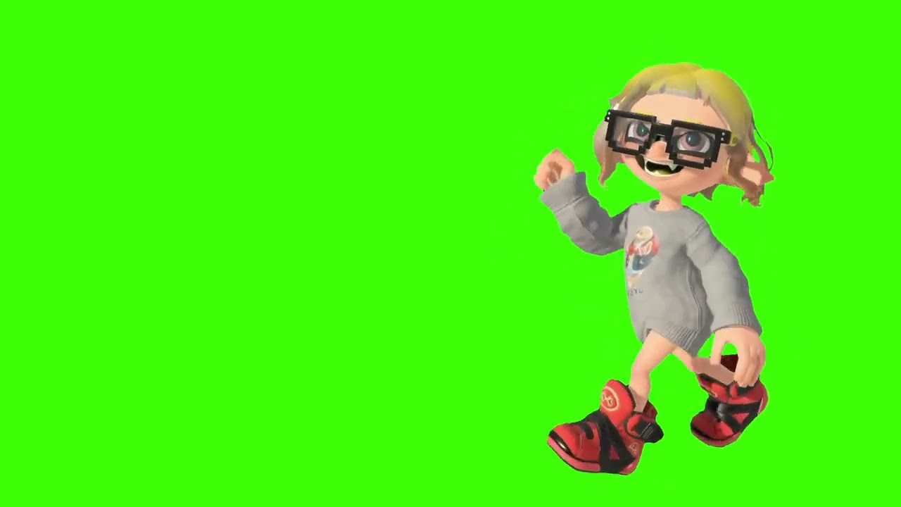 Splatoon 3 Dancing Inkling Green Screen [Download, V2, GIF in ...