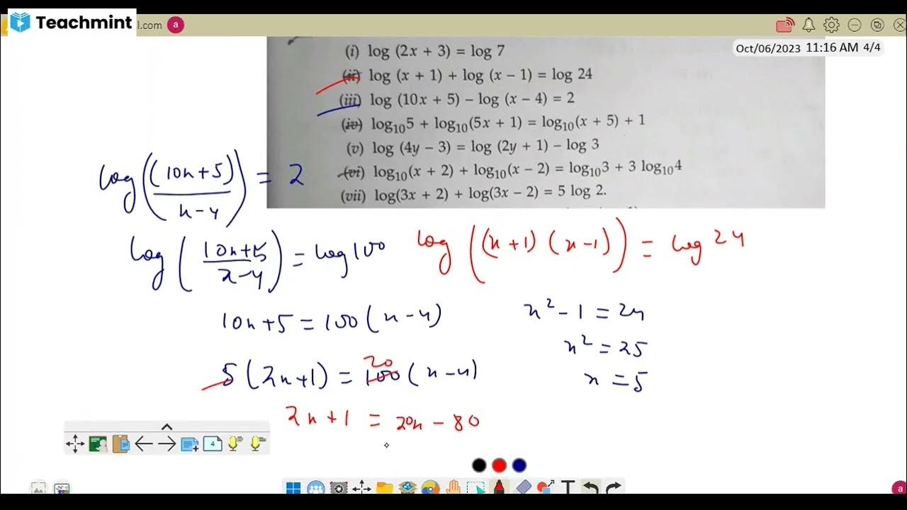 Class 9 icse logarithms - YouTube