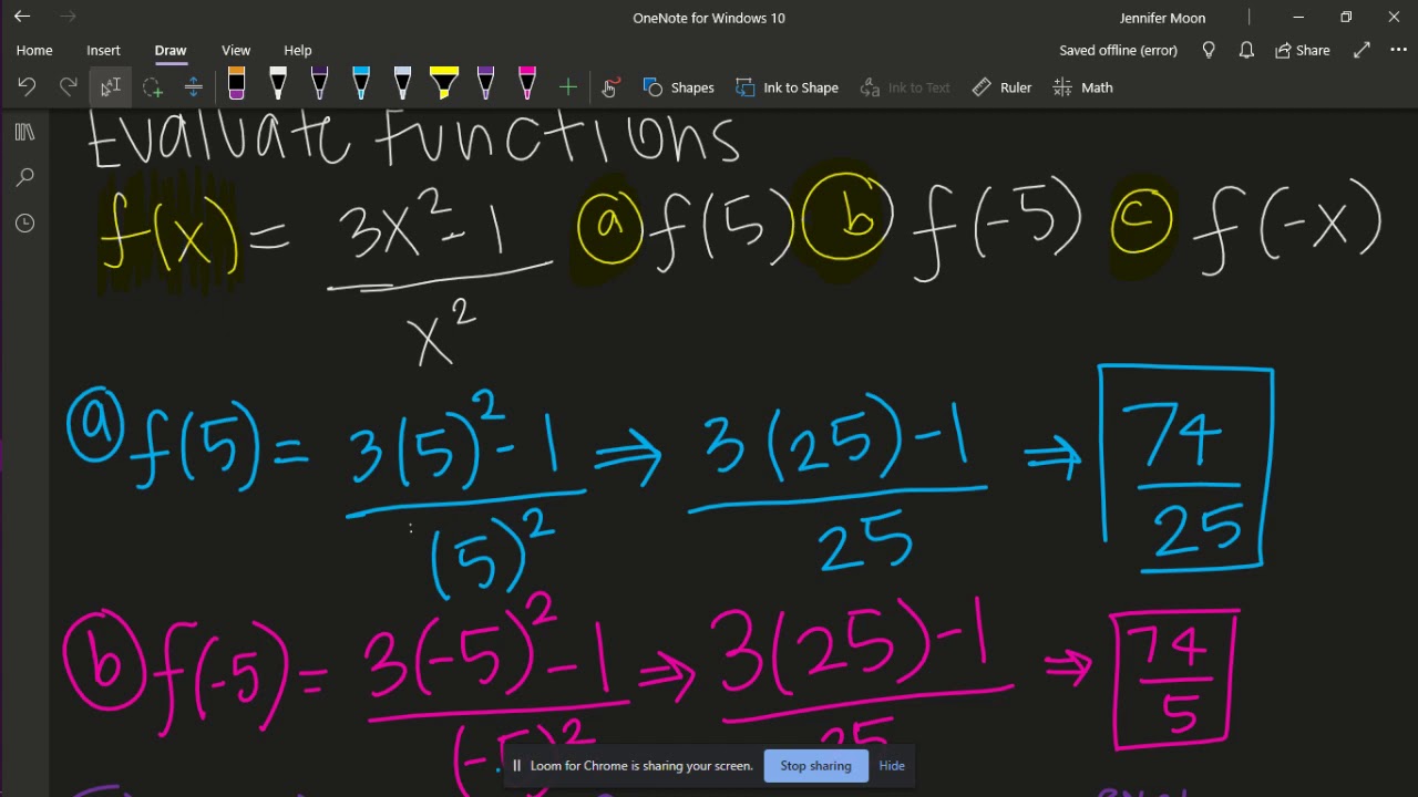 Basic Function and Their Graphs, Evaluate Function, College Algebra ...