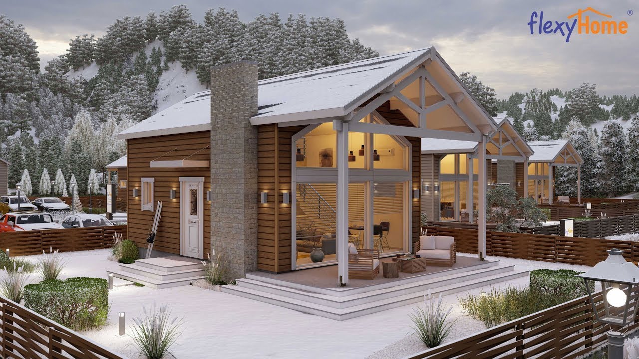 Kofinas prefabricated houses flexyhome series ISF-66 - YouTube