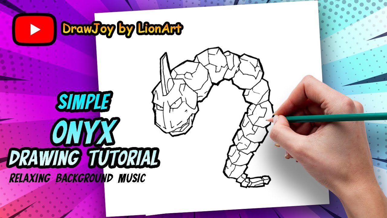 Simple Onyx Drawing Tutorial: Relaxing Background Music - YouTube