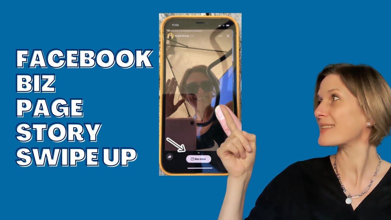 How to add a Facebook business page story swipe up button - YouTube