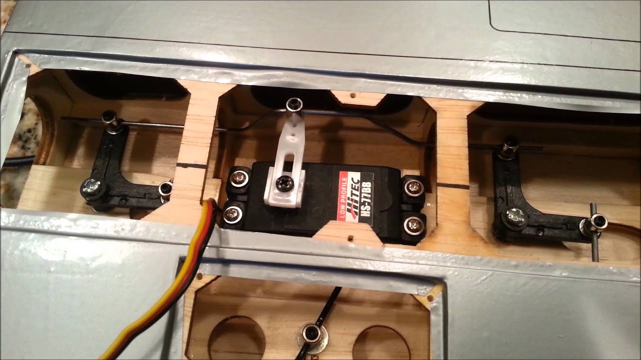 Outboard flap mod for the Legend Models P-38 Lightning - YouTube