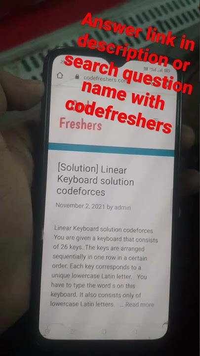 [Solution] Linear Keyboard solution codeforces - YouTube