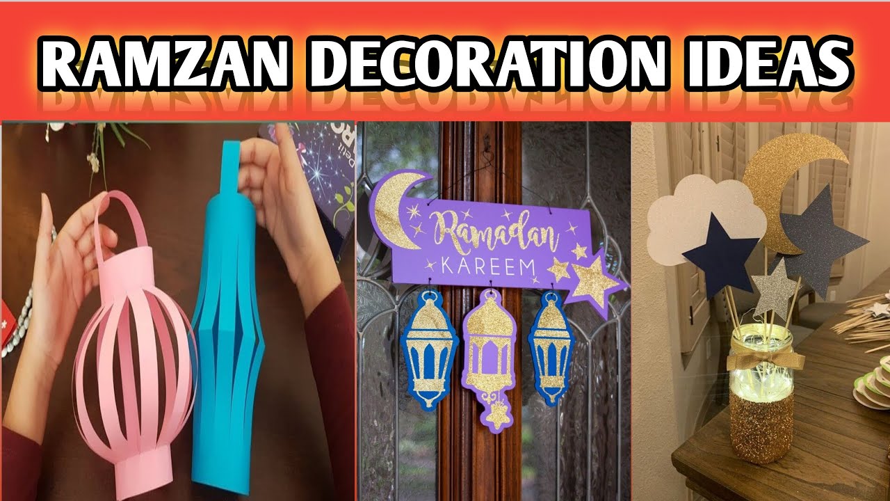 Ramzan Decoration At home || how to make a paper stars || رمضان ...