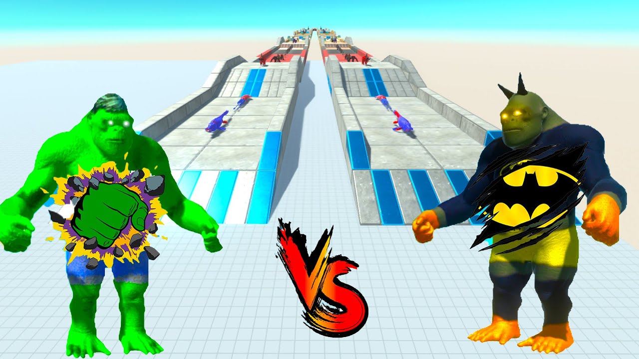 BATMAN GORO vs SUPERMAN GORO vs HULK GORO RACE BATTLE COMPETITION ...