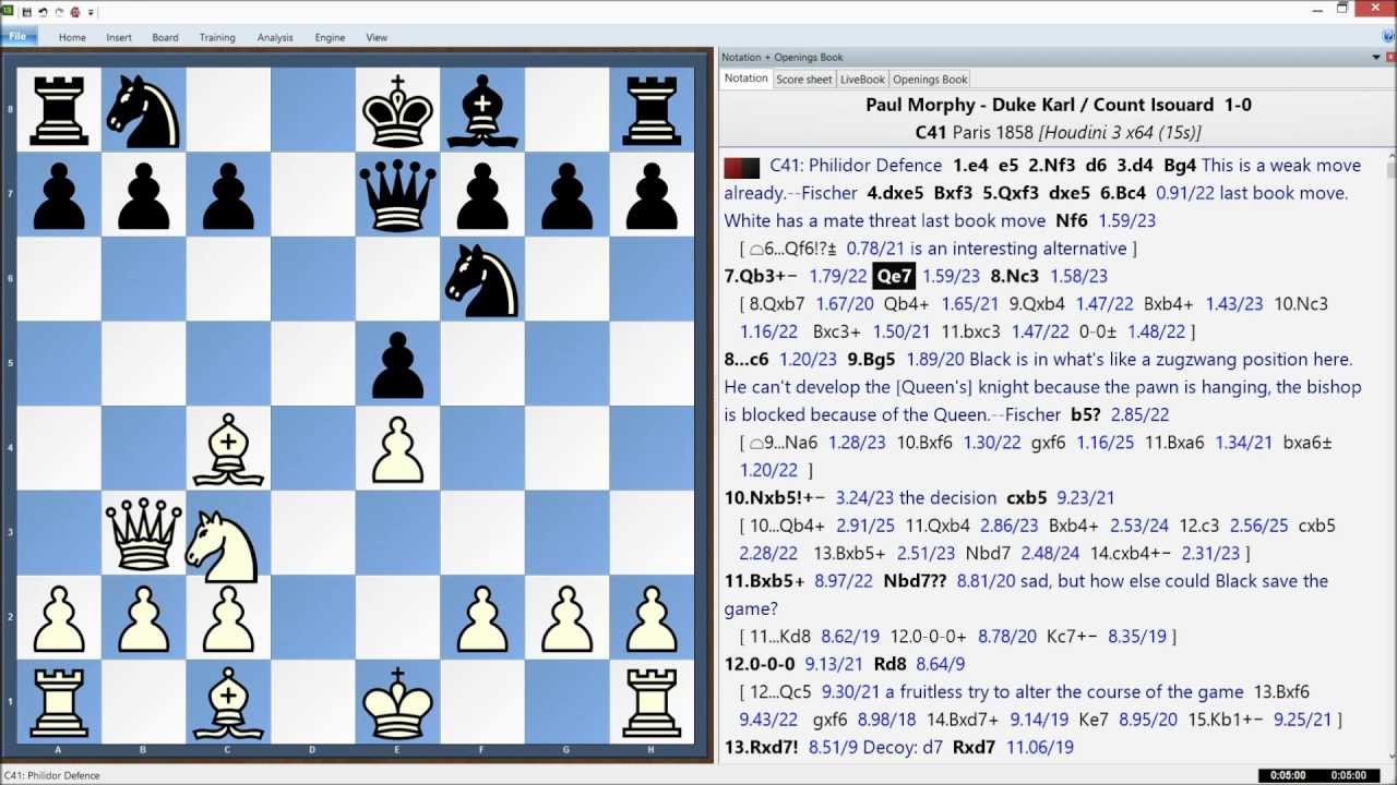 Paul Morphy vs Duke Karl / Count Isouard - Paris 1858 · Philidor ...