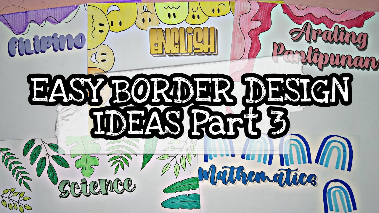 EASY BORDER DESIGN IDEAS Part 3 | Pauline's Diary - YouTube