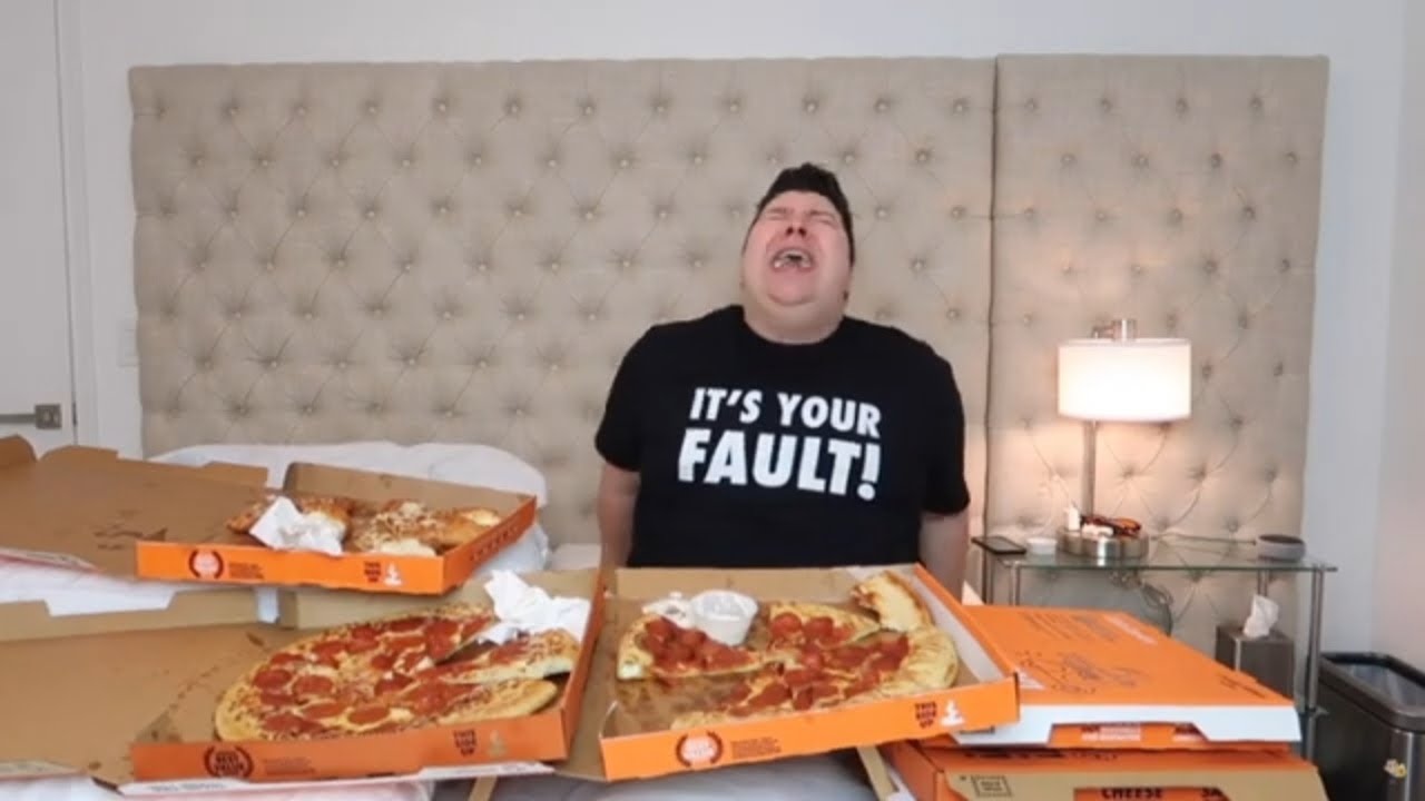 When Nikocado Avocado Eats Too Much Pizza! - YouTube